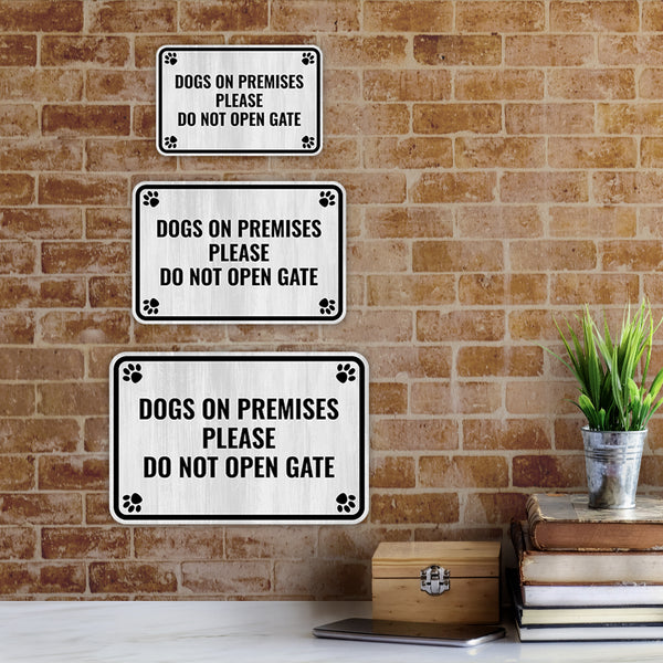 Classic Framed Paws Plus, Dogs on Premises Please Do Not Open Gate Wal ...