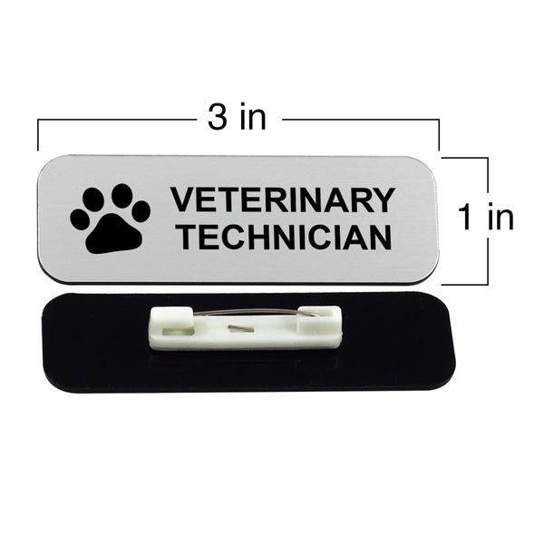 Veterinary Technician 1 x 3" Name Tag/Badge, (3 Pack) – Gaucho Goods
