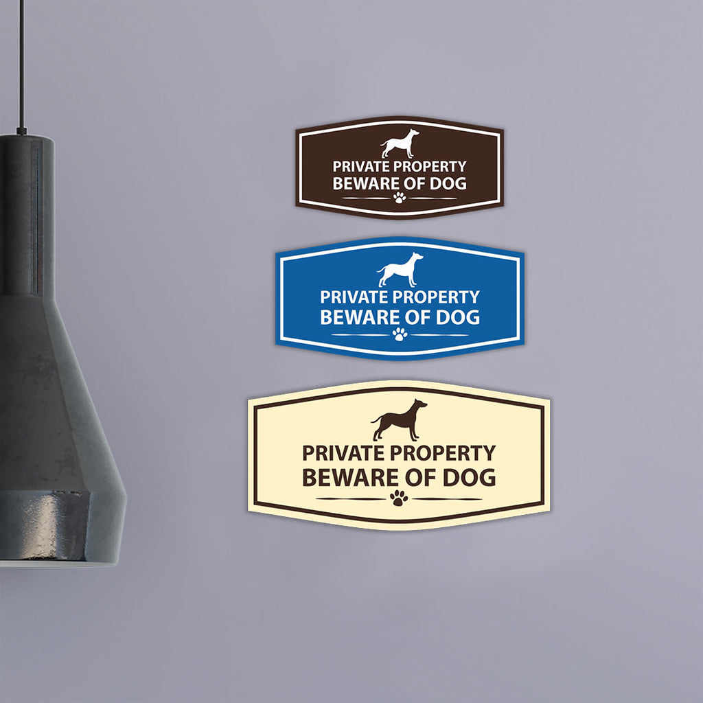 Motto Lita Fancy Paws, Private Property Beware of Dog Wall or Door Sig ...