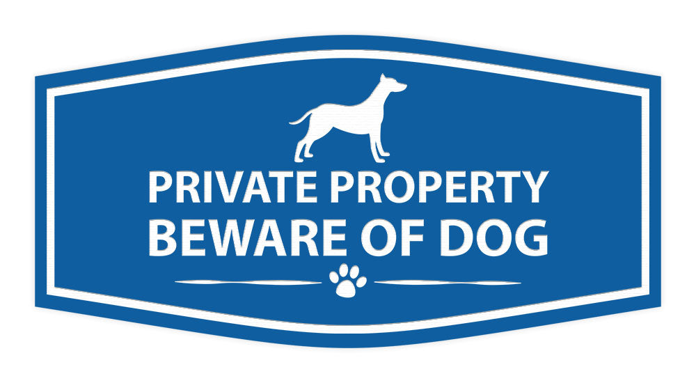 Motto Lita Fancy Paws, Private Property Beware of Dog Wall or Door Sig ...