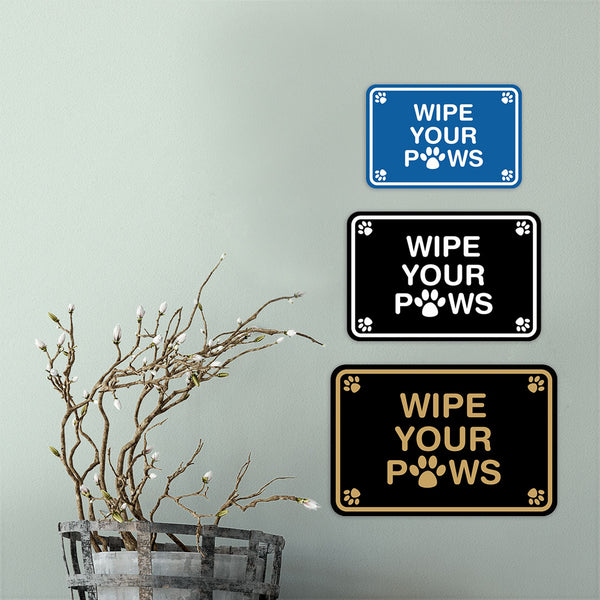 Classic Framed Paws, Wipe Your Paws Wall or Door Sign – Gaucho Goods